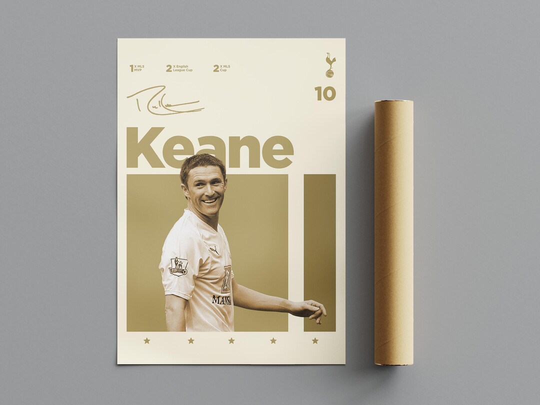 Robbie Keane Poster, Minimalist Poster, Sports Poster, Wall Art, Wall ...
