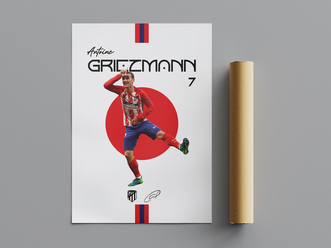 Antoine Griezmann Poster, Minimalist Poster, Sports Poster, Wall Art ...