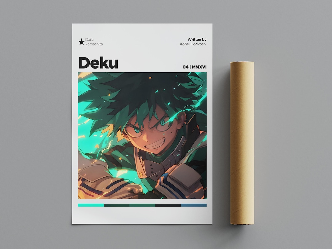 Izuku Midoriya "deku" Poster, My Hero Academia Poster , Boku No Hero ...