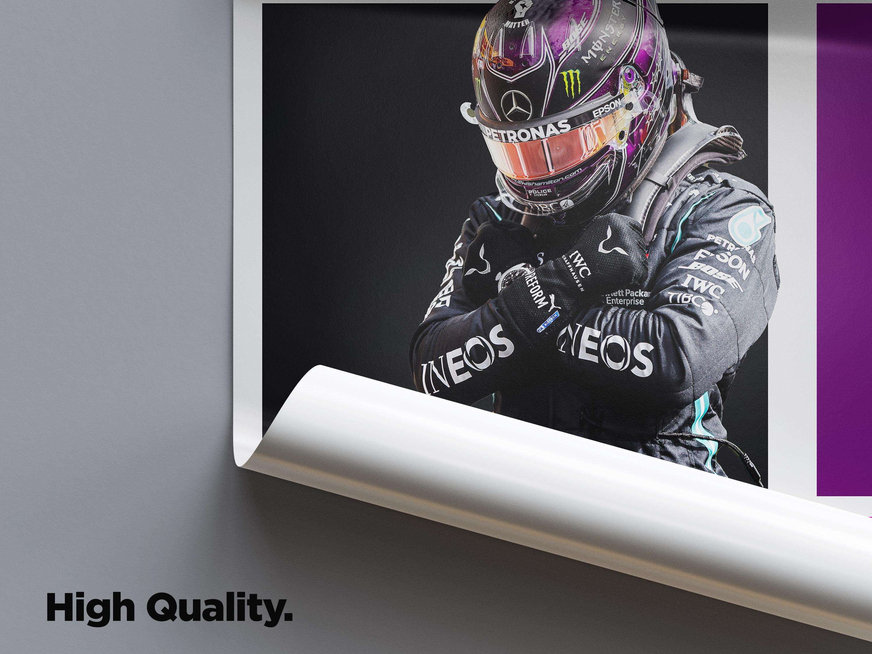 Sir Lewis Hamilton Car Poster, Minimalist Poster, Sports Poster, Wall ...