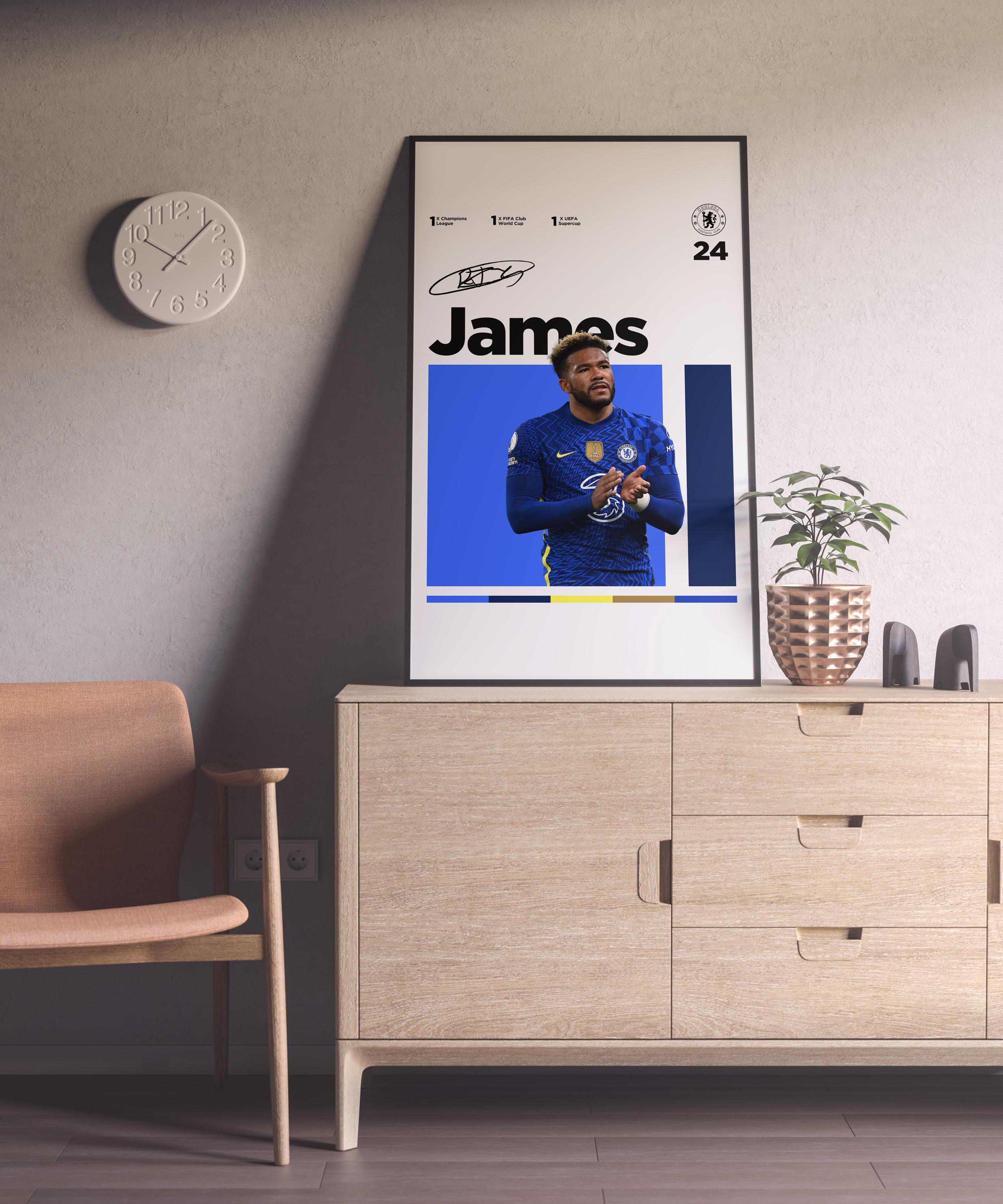 Reece James Poster, Minimalist Poster, Sports Poster, Wall Art, Wall ...