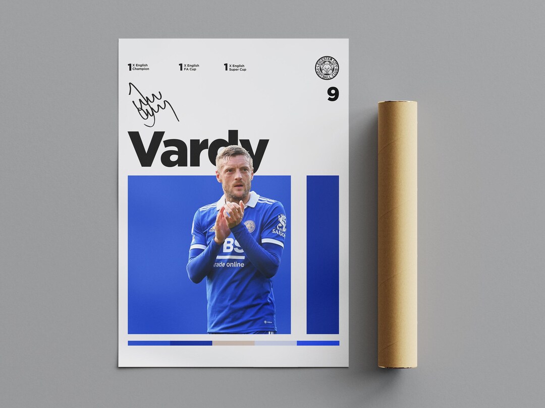 Jamie Vardy Poster, Minimalist Poster, Sports Poster, Wall Art, Wall ...
