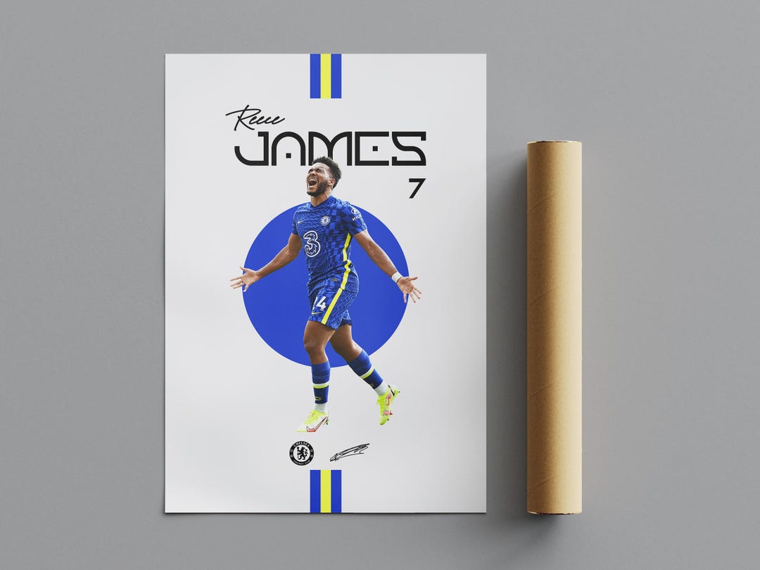 Reece James Poster, Minimalist Poster, Sports Poster, Wall Art, Wall ...