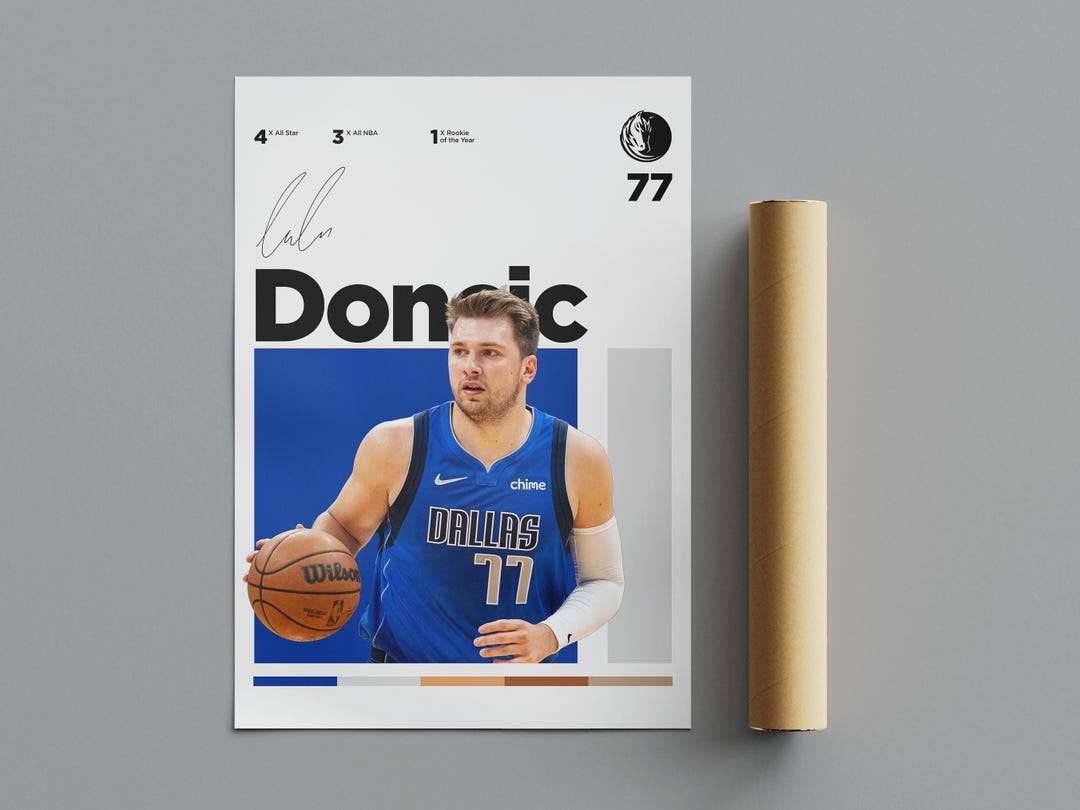 Luka Dončić Poster, Dallas Mavericks Poster, Minimalist Poster, Sports ...