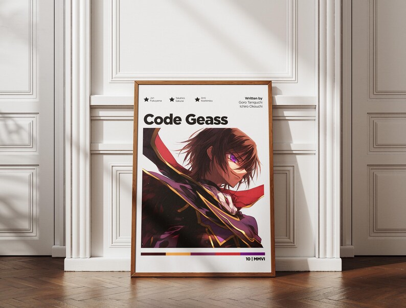Code Geass Poster, Minimalist Poster, Anime Poster, Wall Art, Wall ...
