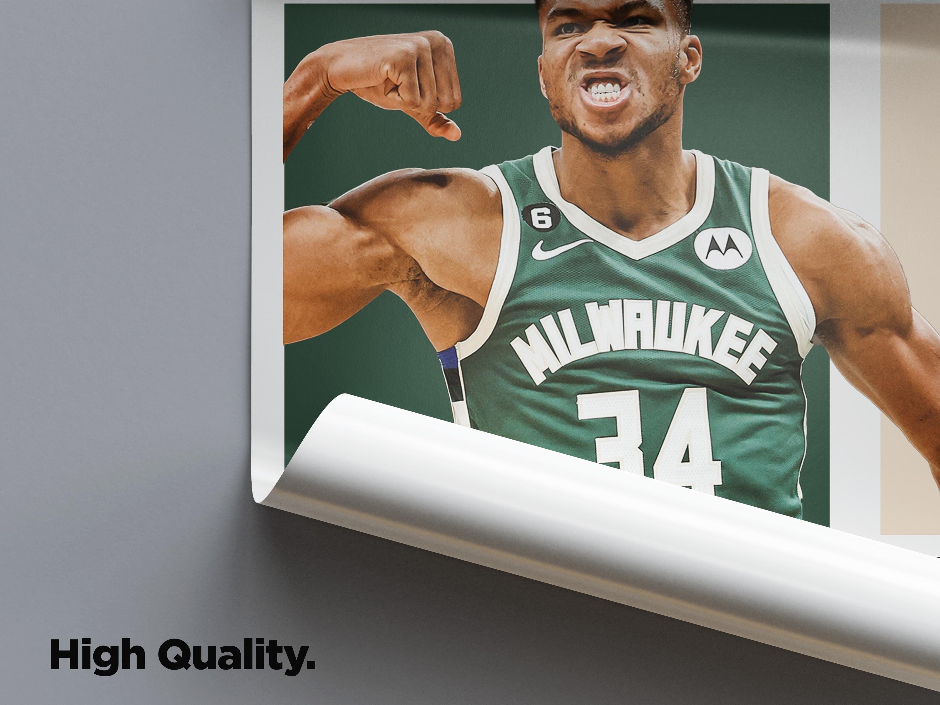 Giannis Antetokounmpo Poster, Milwaukee Bucks Poster, Minimalist Poster ...