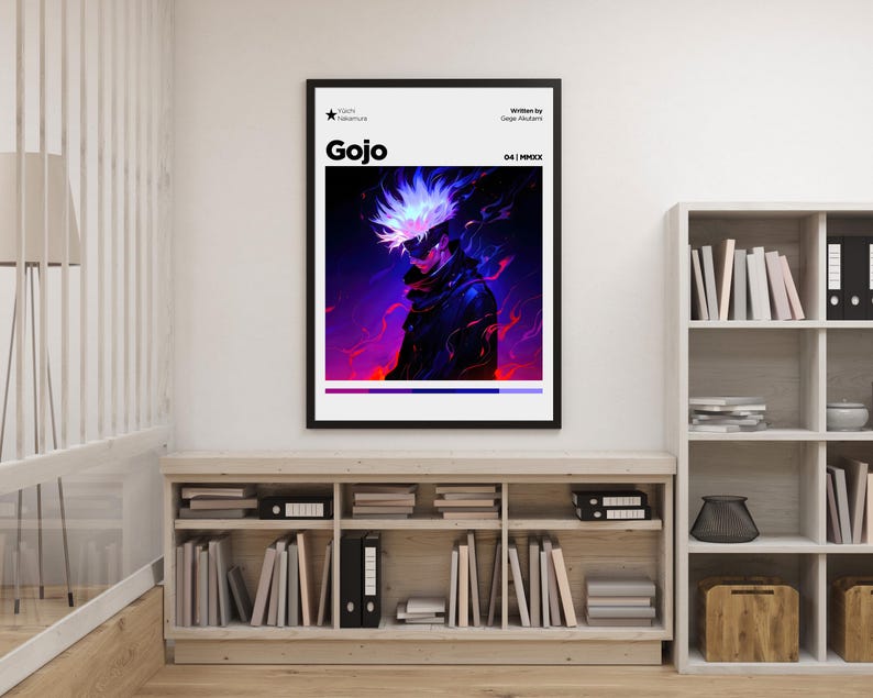 Satoru Gojo Poster, Jujutsu Kaisen Poster, Anime Poster, Wall Art, Wall ...
