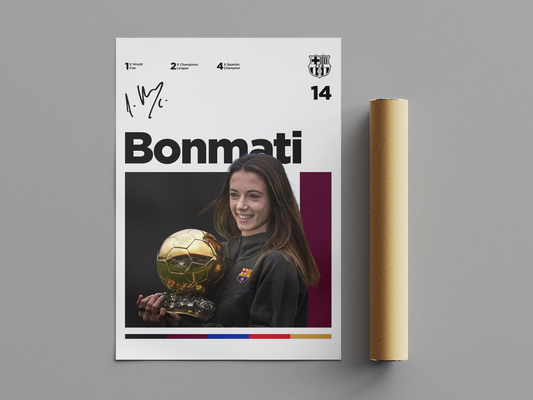Aitana Bonmatí Poster, Minimalist Poster, Sports Poster, Wall Art, Wall ...