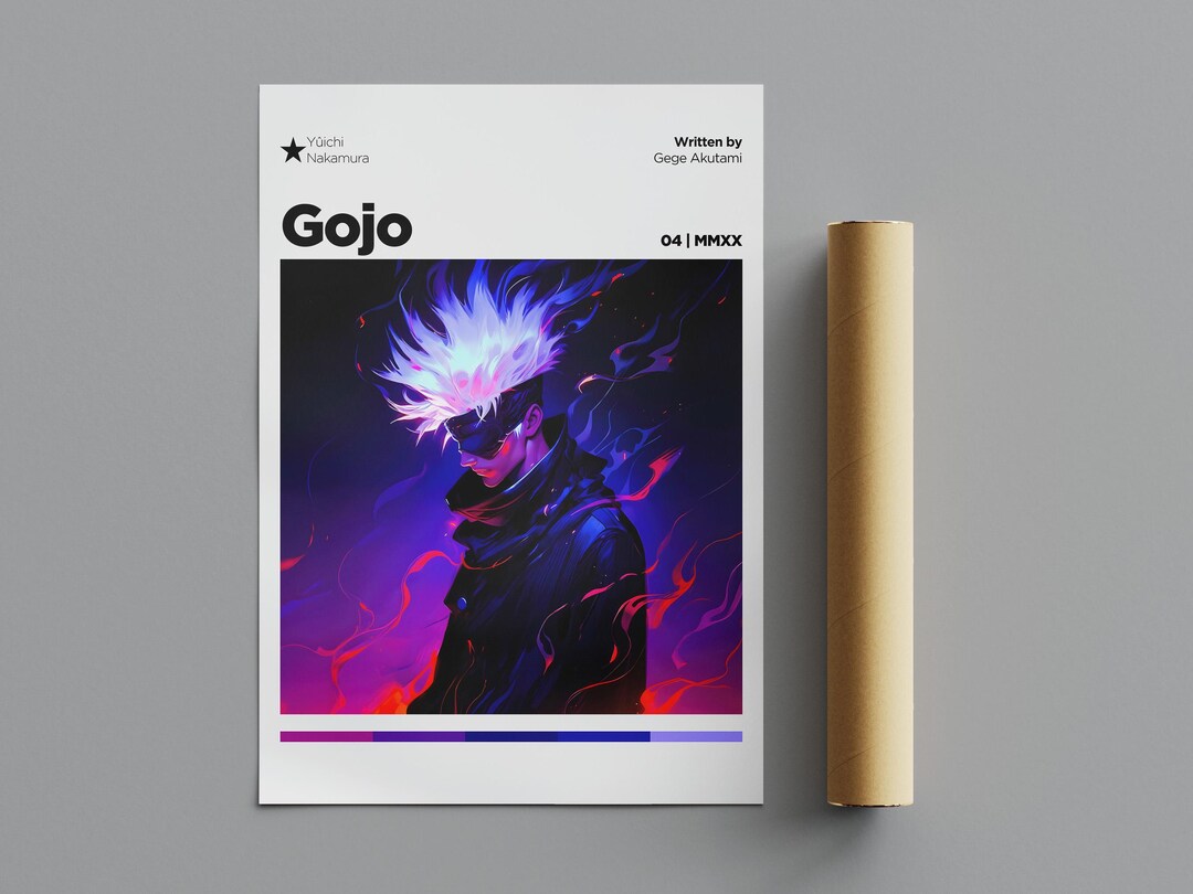 Satoru Gojo Poster, Jujutsu Kaisen Poster, Anime Poster, Wall Art, Wall ...