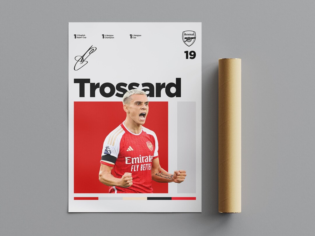 Leandro Trossard Poster, Minimalist Poster, Sports Poster, Wall Art ...