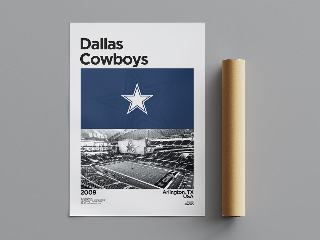 AT&T Stadium Stadium Poster, Minimalist Poster, Sports Poster, Wall Art ...