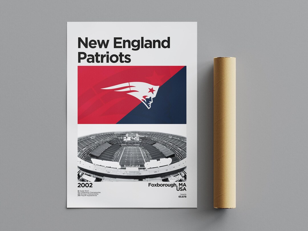 Gillette Stadium Poster, Minimalist Poster, Sports Poster, Wall Art ...