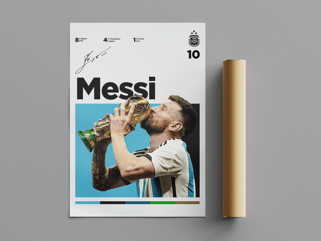 Lionel Messi Poster, Minimalist Poster, Sports Poster, Wall Art, Wall ...