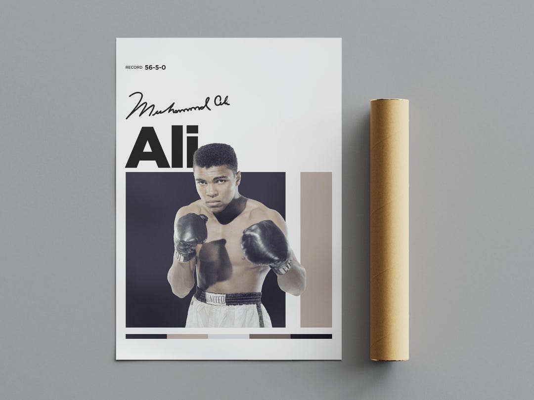 Muhammad Ali Poster, Minimalist Poster, Sports Poster, Wall Art ...