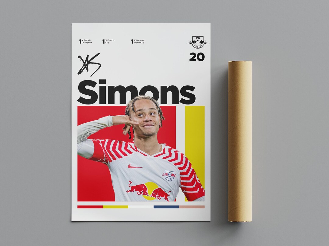 Xavi Simons Poster, Minimalist Poster, Sports Poster, Wall Art, Wall ...