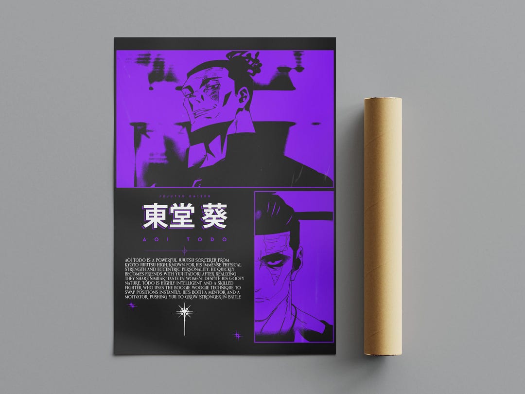 Aoi Todo Poster, Jujutsu Kaisen Poster, Anime Poster, Wall Art, Wall ...