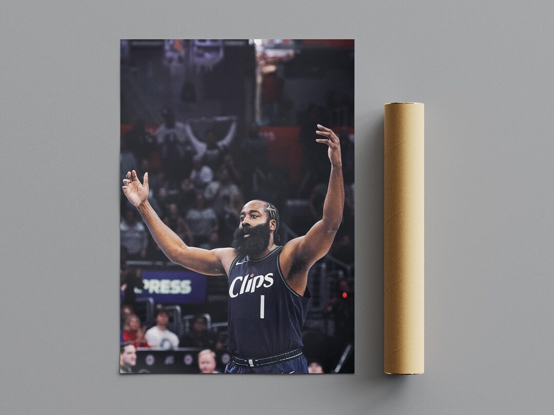 James Harden Los Angeles Clippers Poster, Minimalist Poster, Sports ...