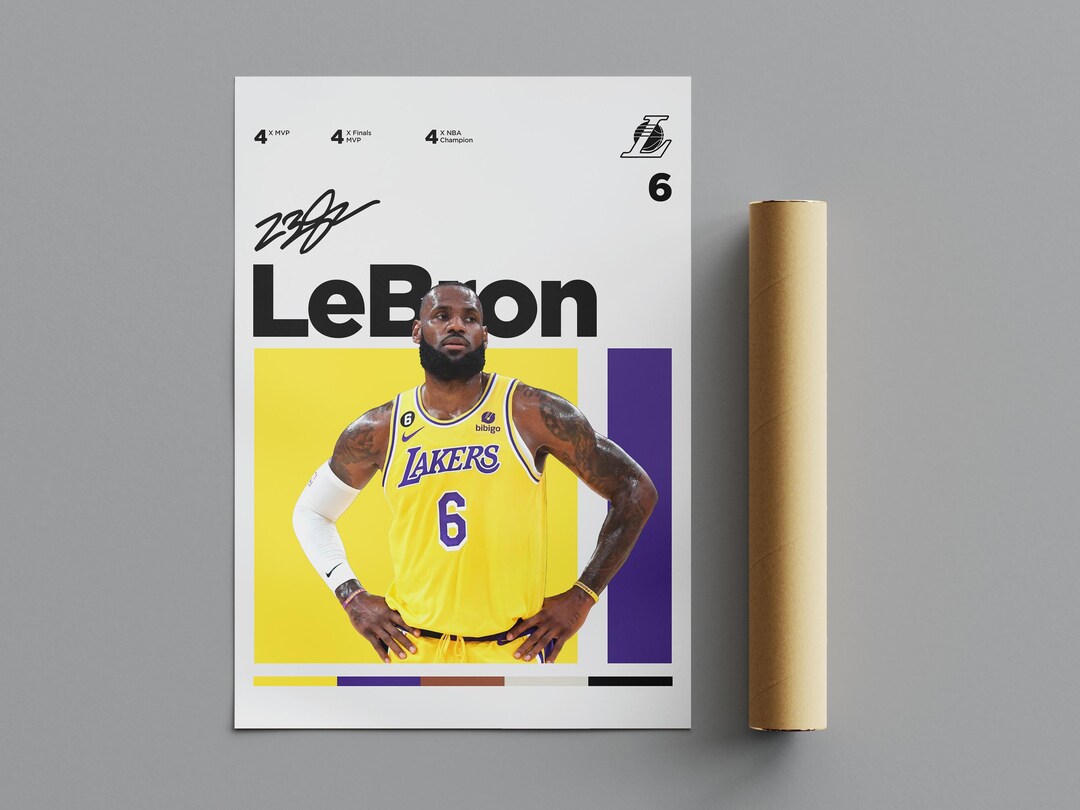 Lebron James Los Angeles Lakers Poster, Minimalist Poster, Sports ...