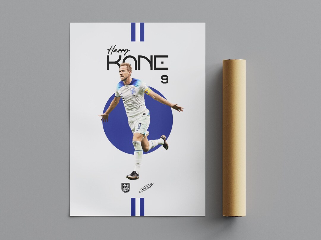 Harry Kane Poster, Minimalist Poster, Sports Poster, Wall Art, Wall ...