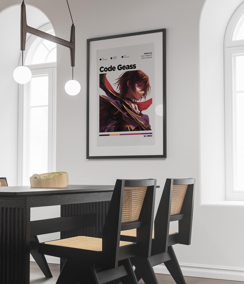 Code Geass Poster, Minimalist Poster, Anime Poster, Wall Art, Wall ...