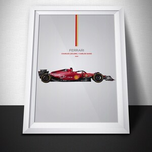 Ferrari F1 Car Poster, Minimalist Poster, Sports Poster, Wall Art ...