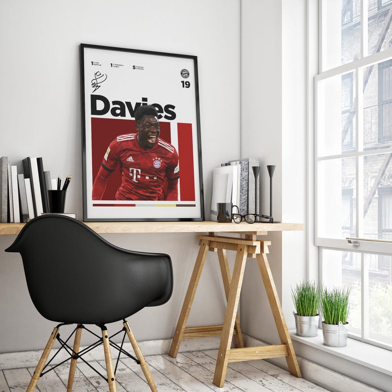Alphonso Davies Poster, Minimalist Poster, Sports Poster, Wall Art ...