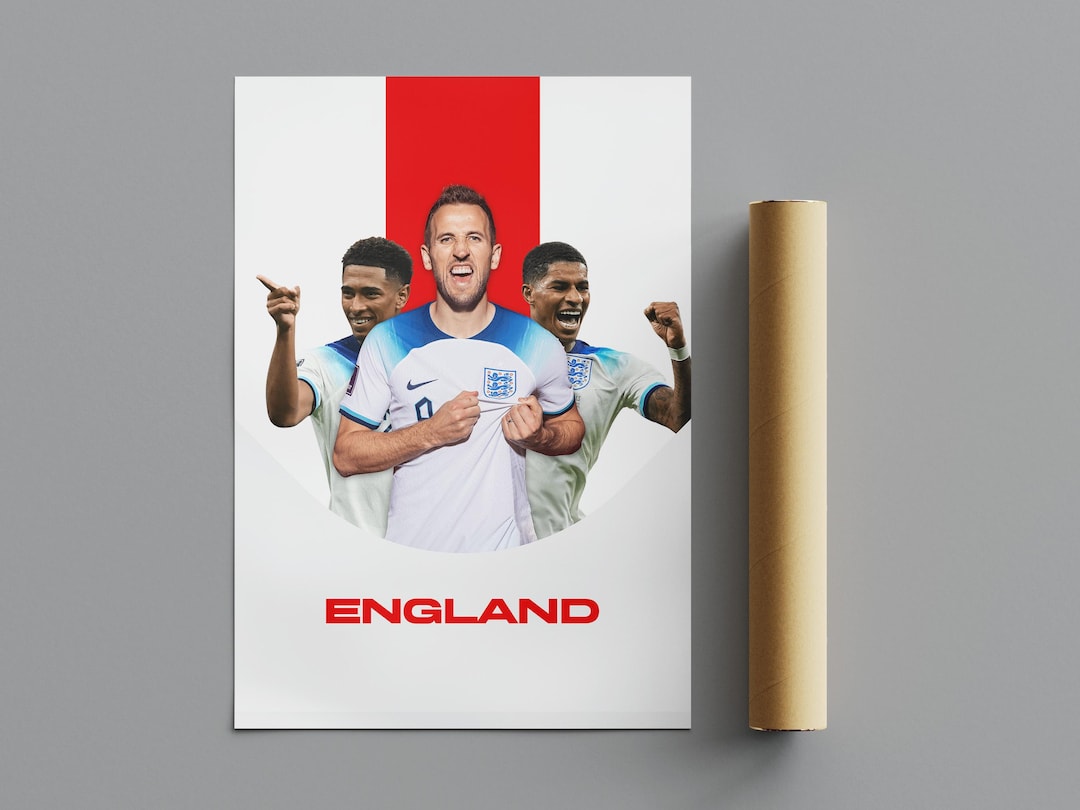 England National Team Poster, Minimalist Poster, Sports Poster, Wall ...