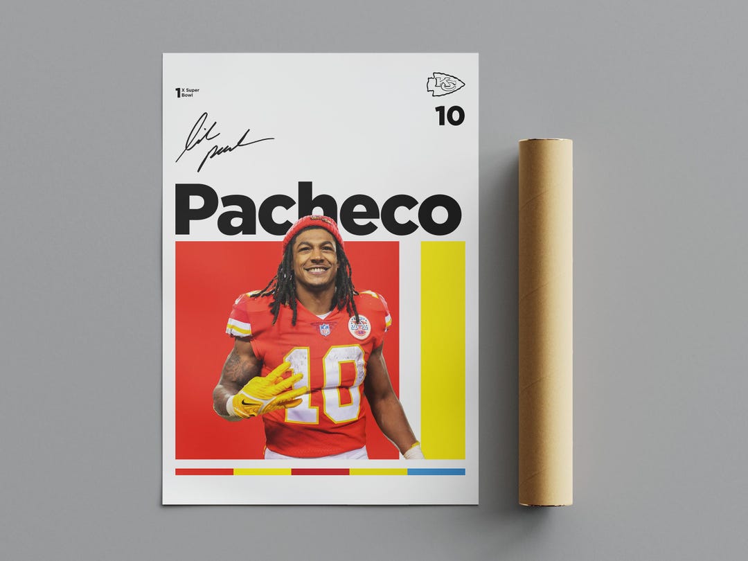Isiah Pacheco Kansas City Chiefs Poster, Minimalist Poster, Sports ...