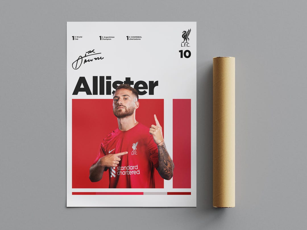 Alexis Mac Allister Poster, Minimalist Poster, Sports Poster, Wall Art ...