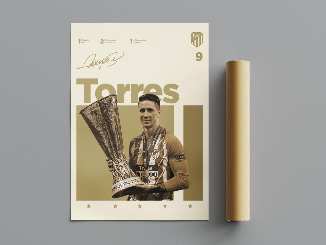 Fernando Torres Poster, Minimalist Poster, Sports Poster, Wall Art ...