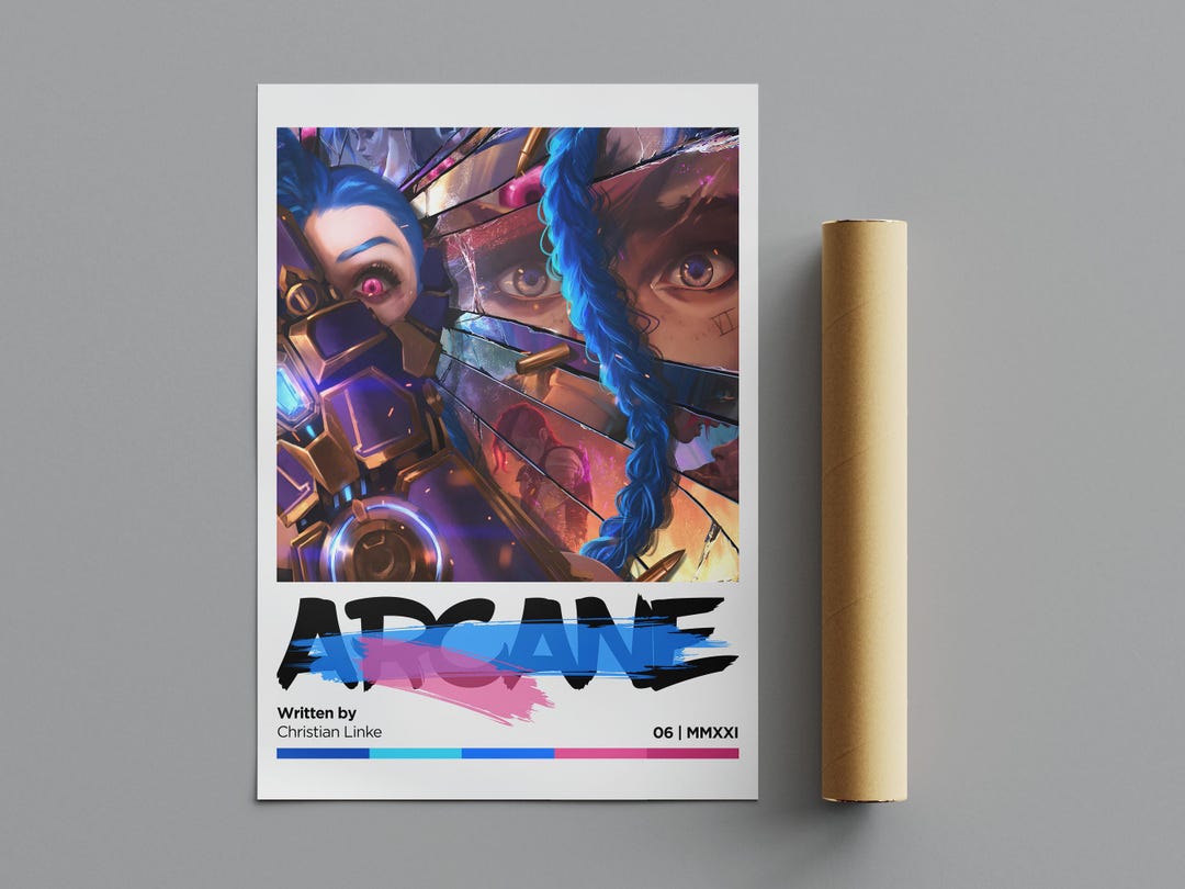 Arcane Poster, Minimalist Poster, Anime Poster, Wall Art, Wall Decor ...