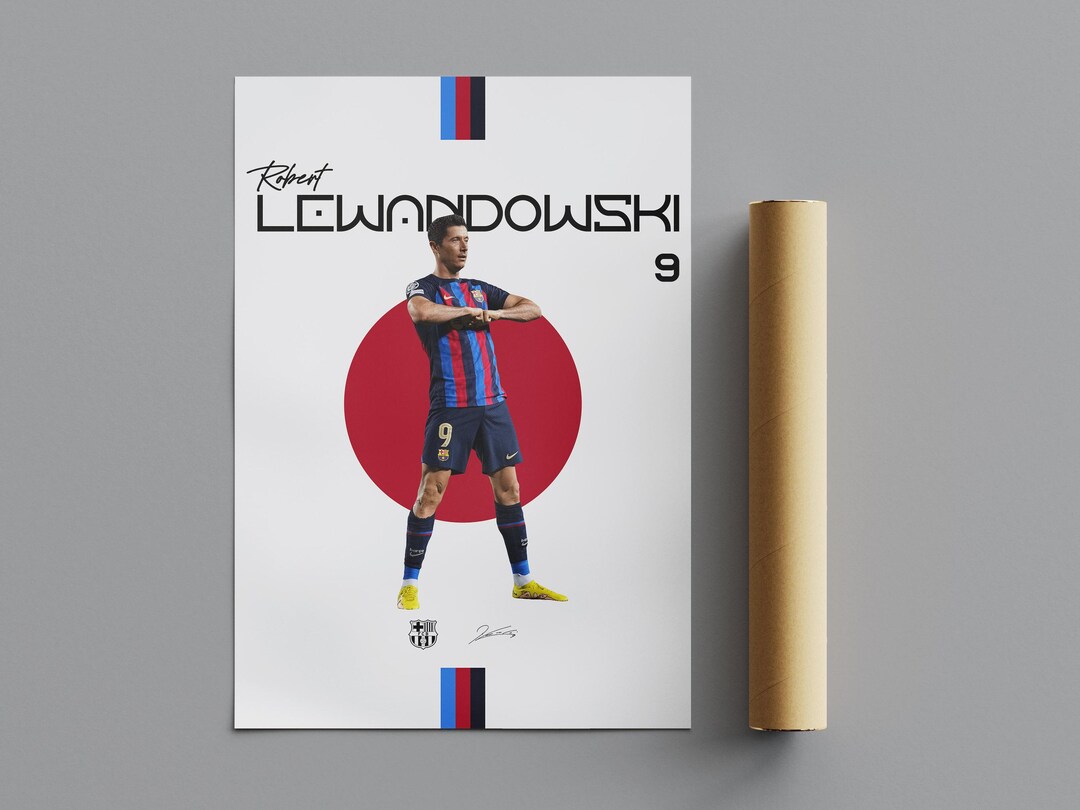 Robert Lewandowski Poster, Minimalist Poster, Sports Poster, Wall Art ...