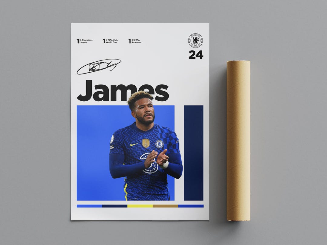 Reece James Poster, Minimalist Poster, Sports Poster, Wall Art, Wall ...