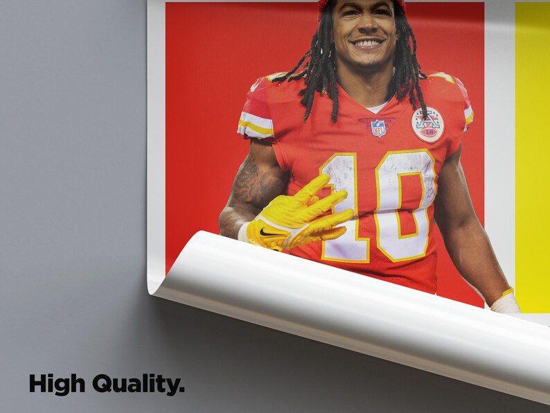 Isiah Pacheco Kansas City Chiefs Poster, Minimalist Poster, Sports ...