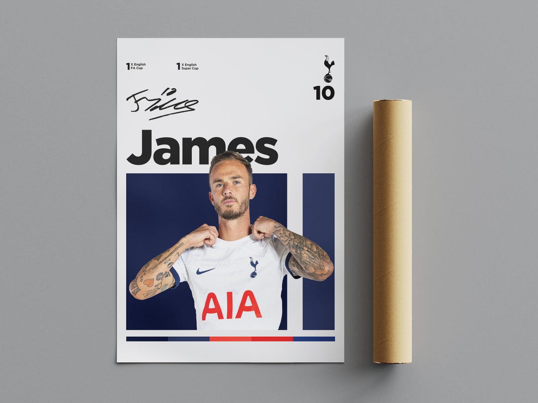 James Maddison Poster, Minimalist Poster, Sports Poster, Wall Art, Wall ...