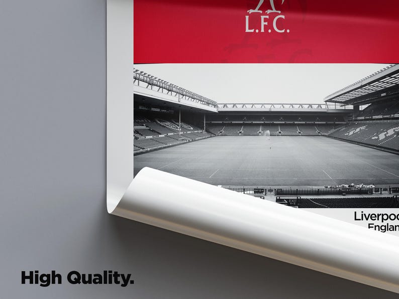 Anfield Stadium Poster, Minimalist Poster, Sports Poster, Wall Art ...