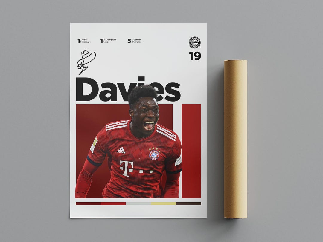 Alphonso Davies Poster, Minimalist Poster, Sports Poster, Wall Art ...