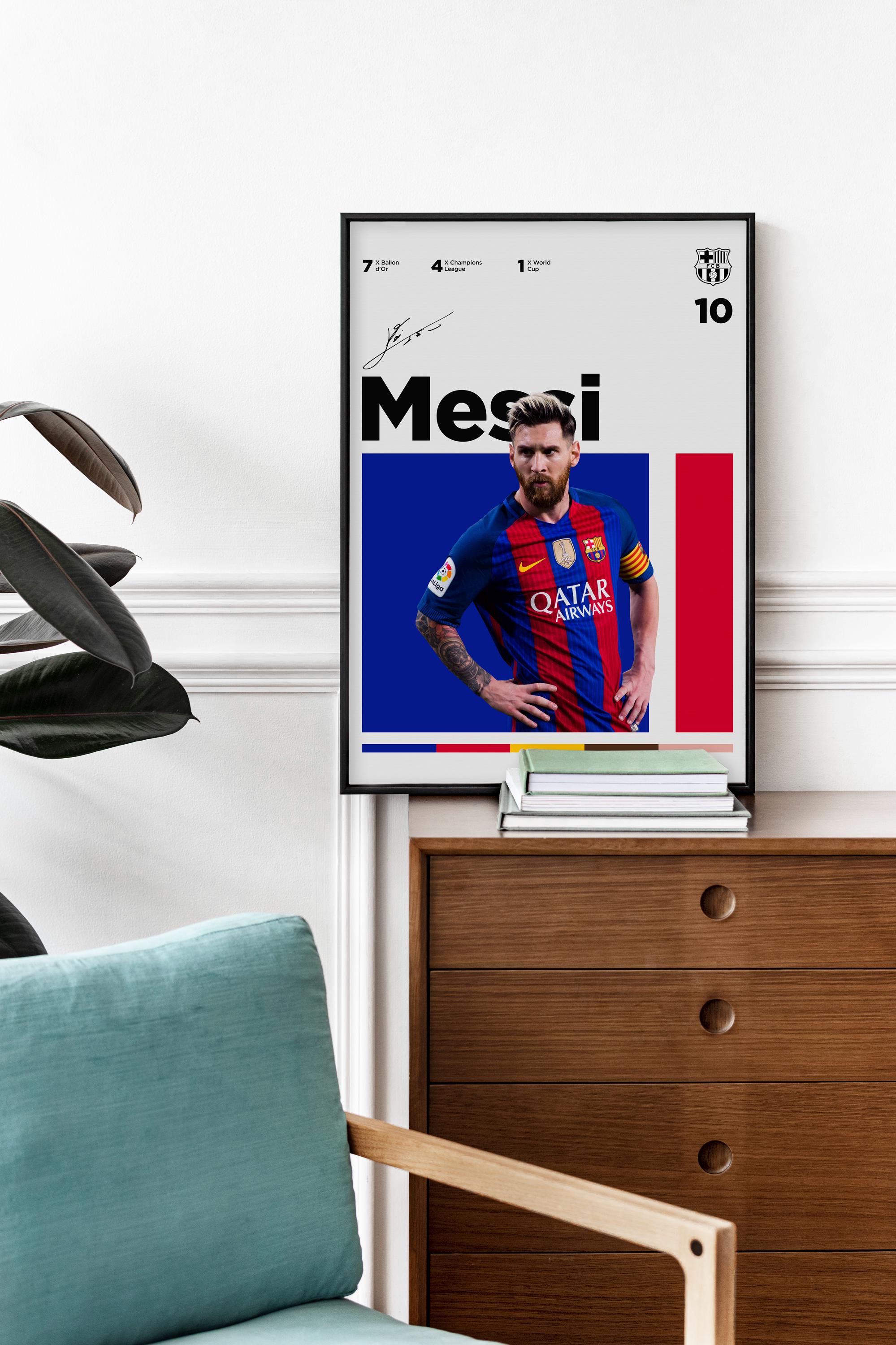 Lionel Messi Poster, Minimalist Poster, Sports Poster, Wall Art, Wall ...