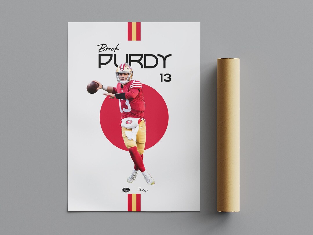 Brock Purdy Poster, Minimalist Poster, Sports Poster, Wall Art, Wall ...