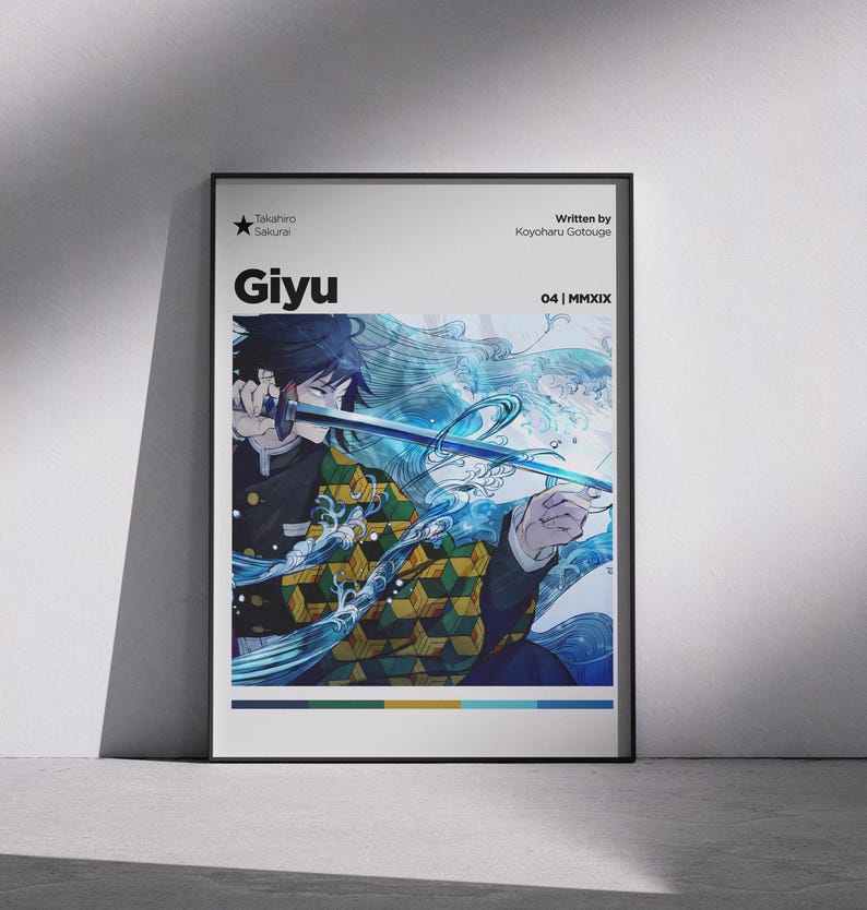 Giyu Tomioka Poster, Demon Slayer Poster, Kimetsu No Yaiba Poster ...
