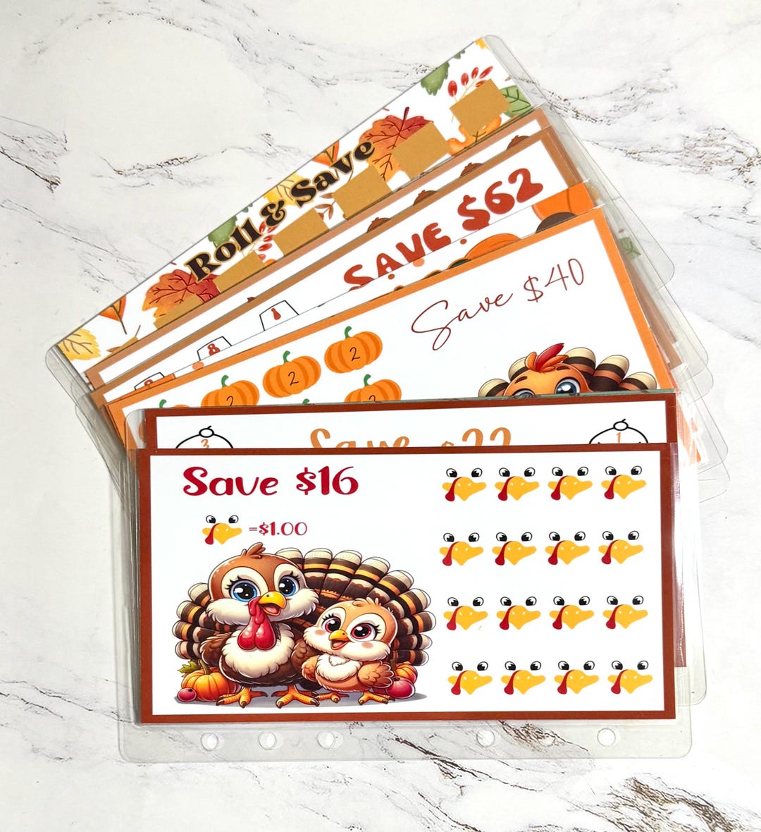 A6 Thanksgiving Savings Challenge Set: Cash Budgeting Envelopes - Etsy