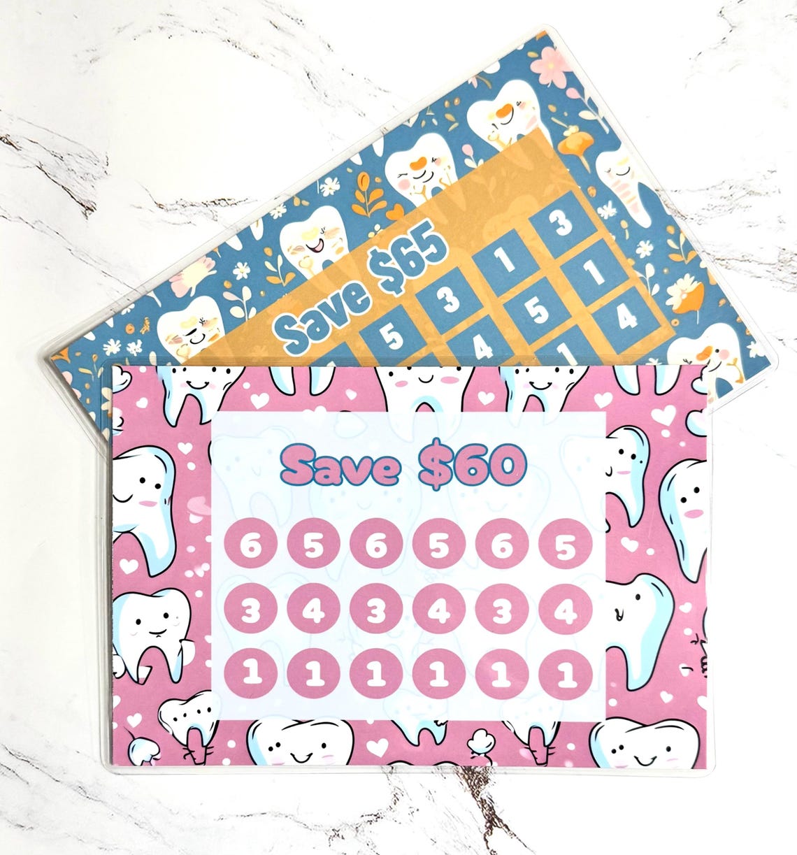 A5 Savings Challenge Set: Laminated Budgeting Cards With Zipper ...