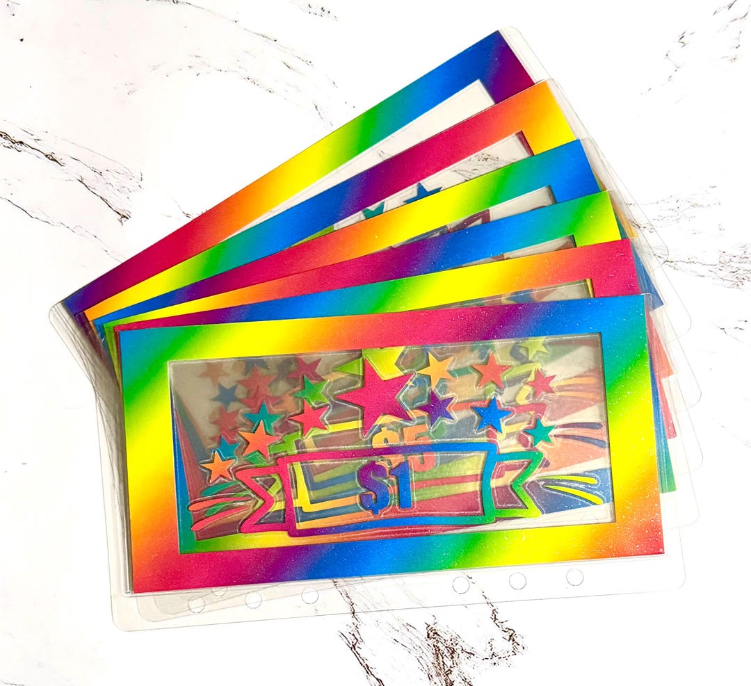 1-5-10-20-50-100 Savings Challenge | A6 Personal Size| Star Themed ...