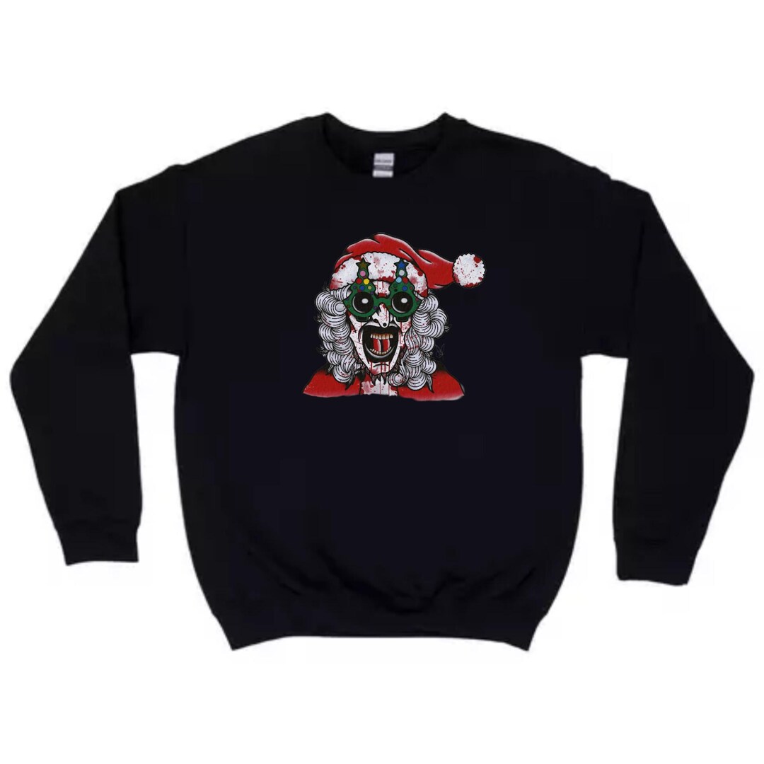 Santa Art the Clown Large Decal Sweatshirt - Etsy
