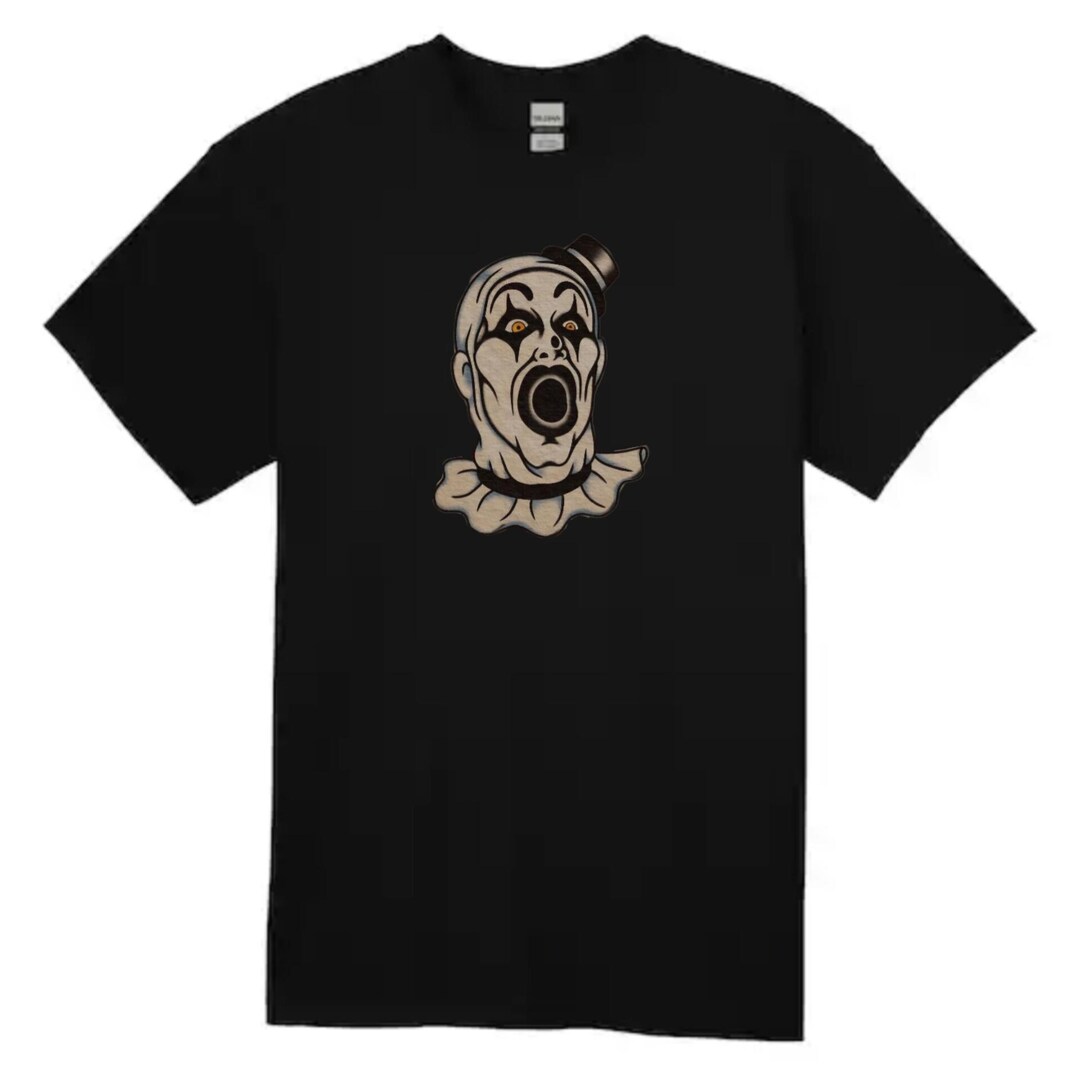 Surprised Art the Clown Large Decal T-shirt - Etsy