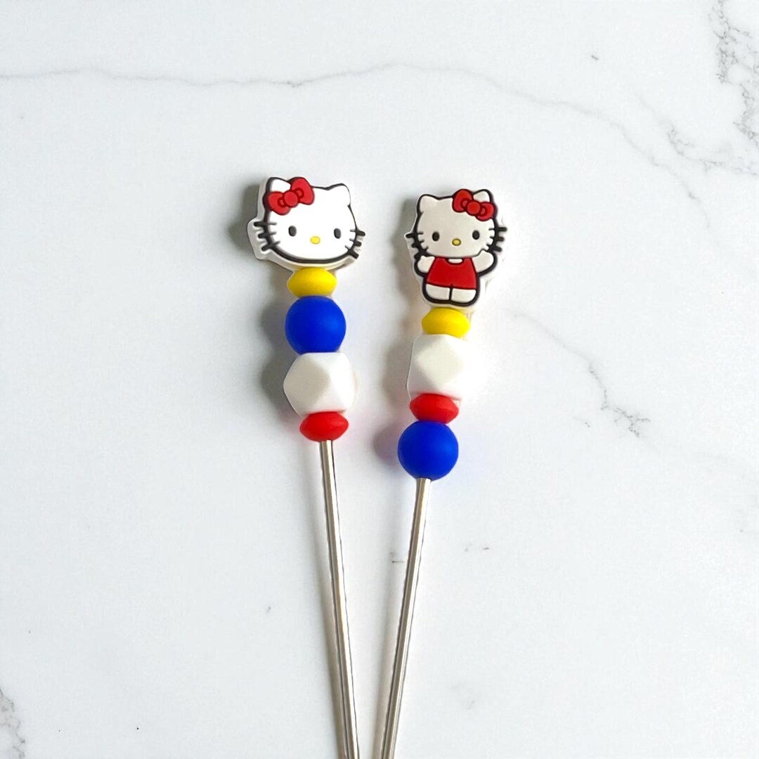 Hello Kitty Inspired Amigurumi Sewing Sticks: Crochet & Knitting Tool ...