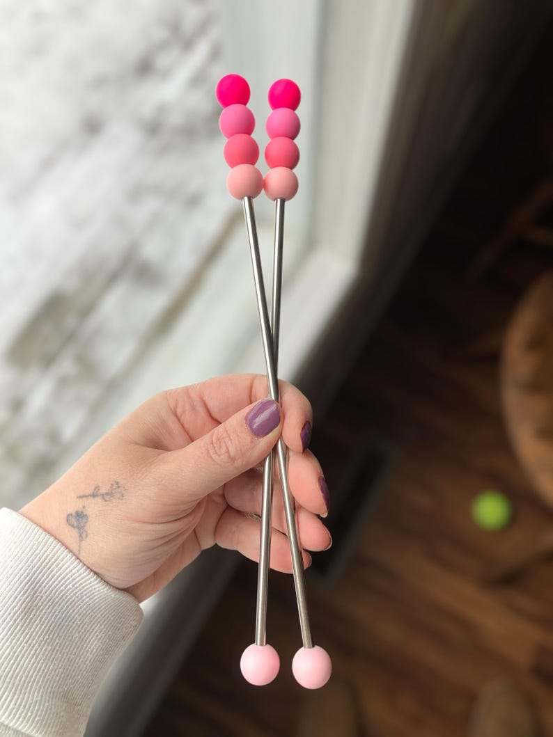 Amigurumi Sewing Sticks Crocheting and Knitting Tools Set of Two Pink ...