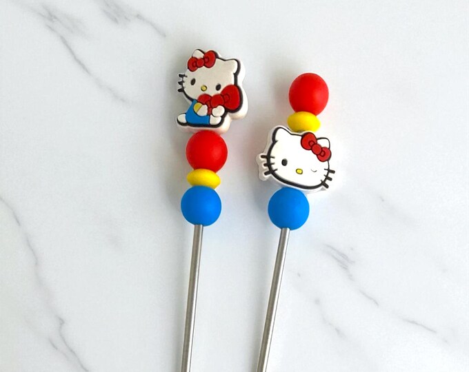 Hello Kitty Inspired Amigurumi Sewing Sticks: Crochet & Knitting Tool ...