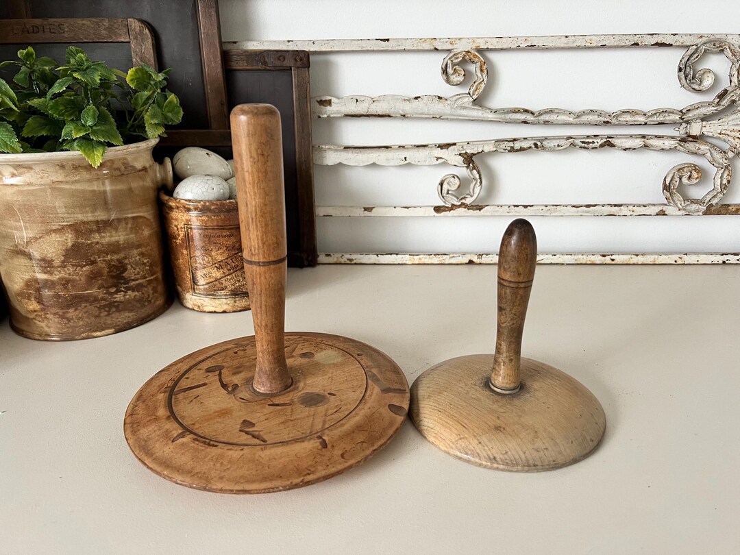 Set of 1 Antique Treen Cabbage Presses Antique Wooden Cabbage Press ...