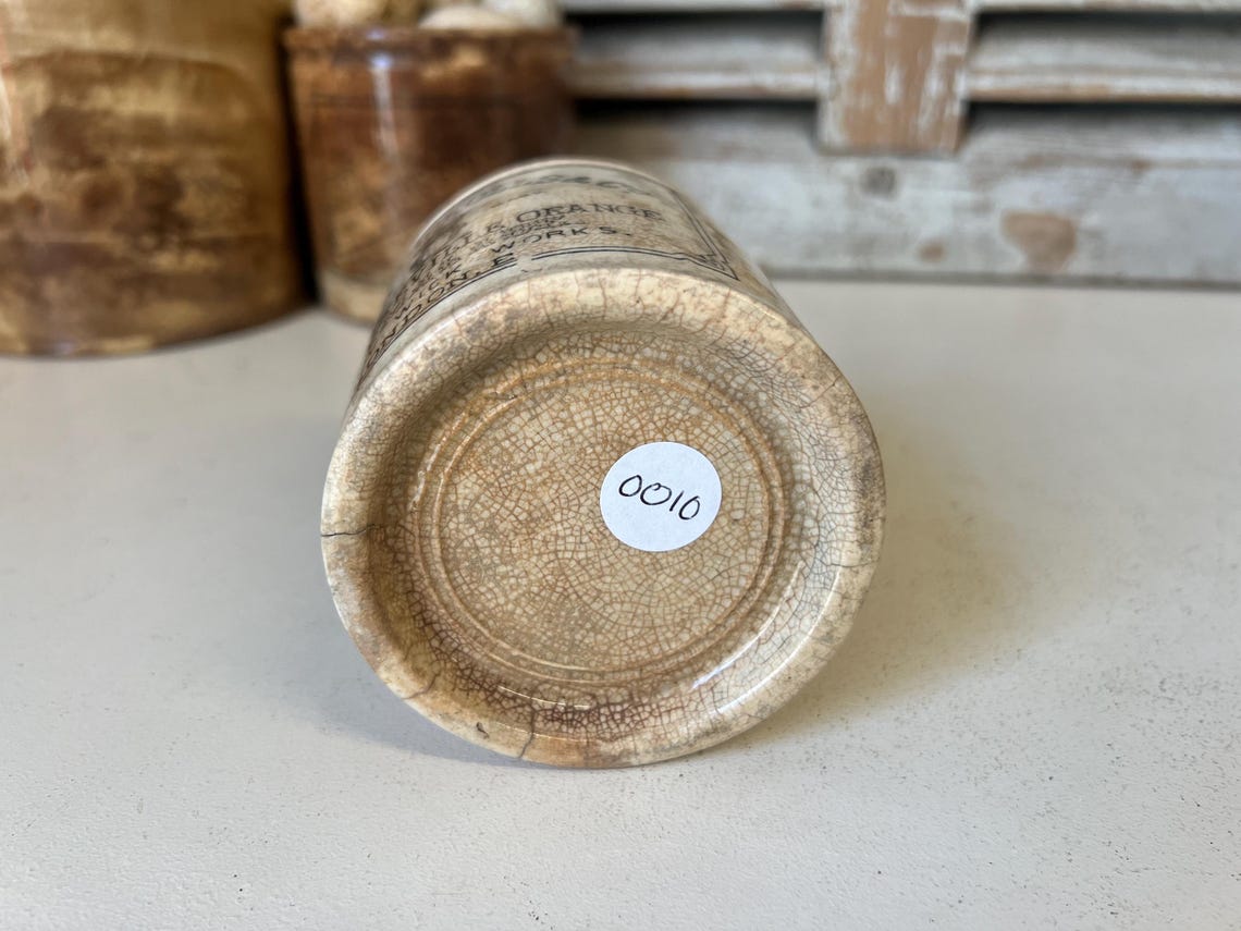Antique 1lb Ironstone Clarke, Nickolls & Co Marmalade Pot - English ...